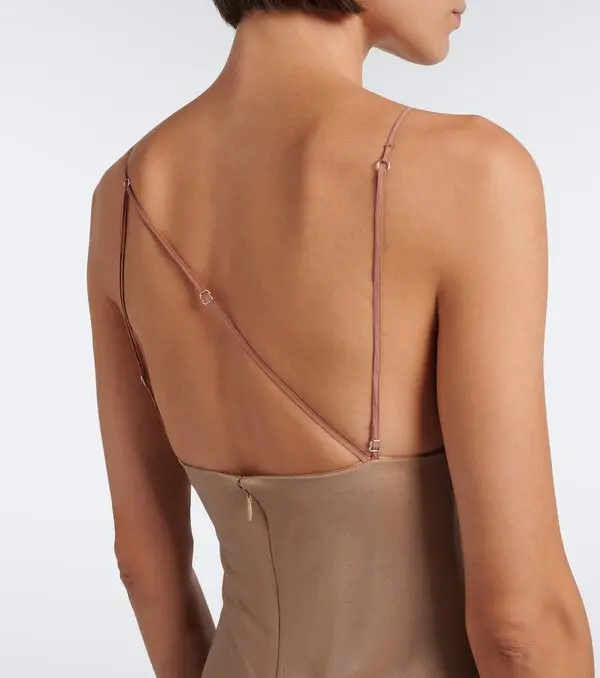 NENSI DOJAKA Sheer Tulle Maxi Dress
