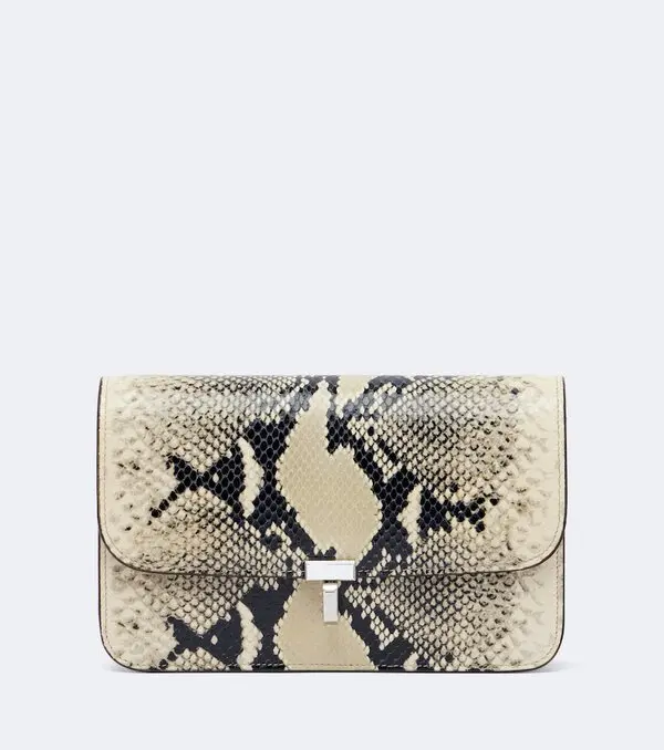TOTEME T-lock Snake-effect Leather Crossbody Bag