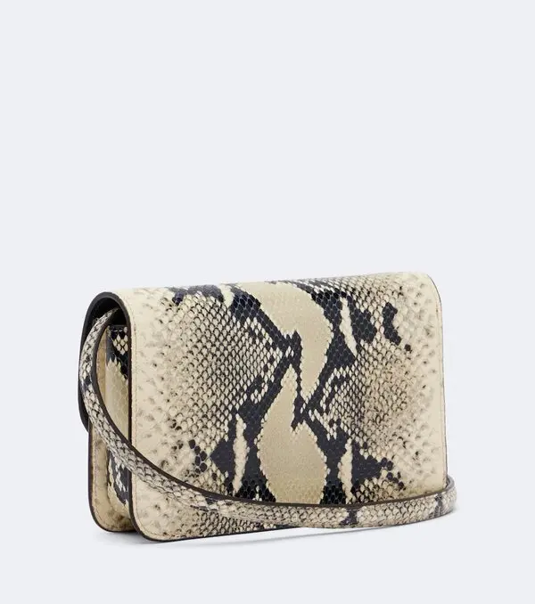 TOTEME T-lock Snake-effect Leather Crossbody Bag