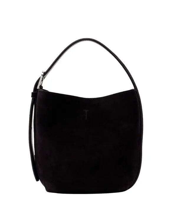TOTEME Belted Suede Tote Bag - Brown