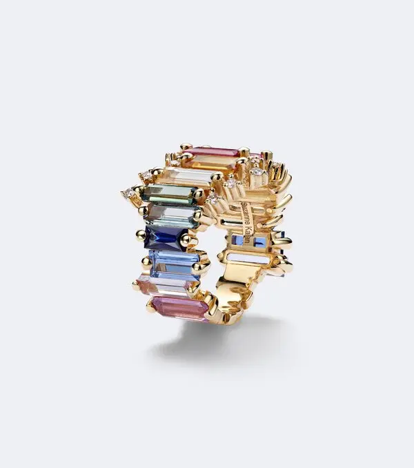 SUZANNE KALAN 18kt Ring With Sapphires And Diamonds