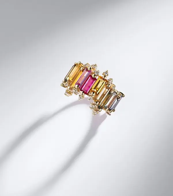 SUZANNE KALAN 18kt Ring With Sapphires And Diamonds