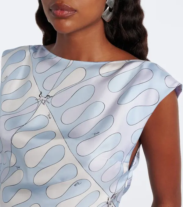 Emilio Pucci Leocorno Silk Twill Top