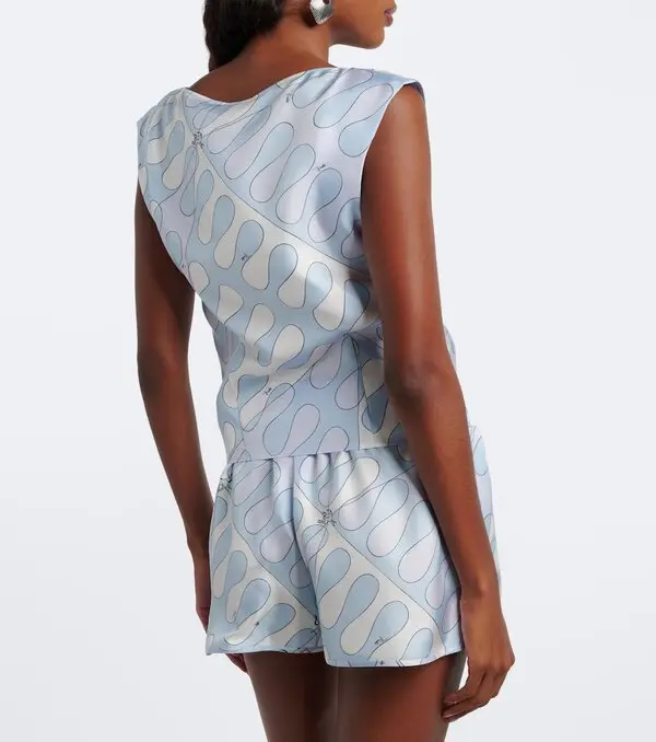Emilio Pucci Leocorno Silk Twill Top