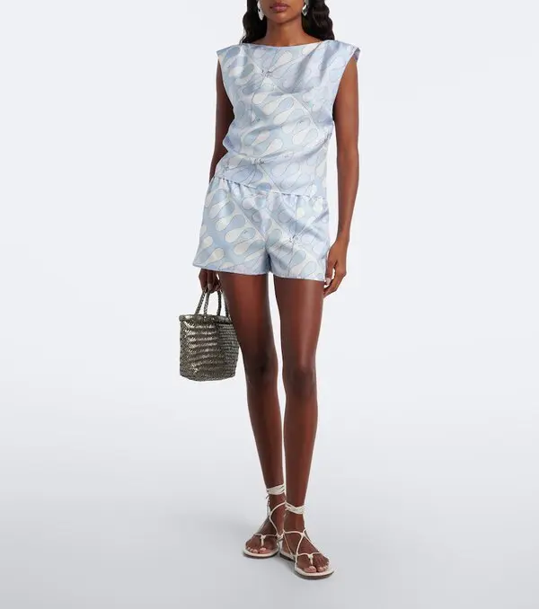 Emilio Pucci Leocorno Silk Twill Top