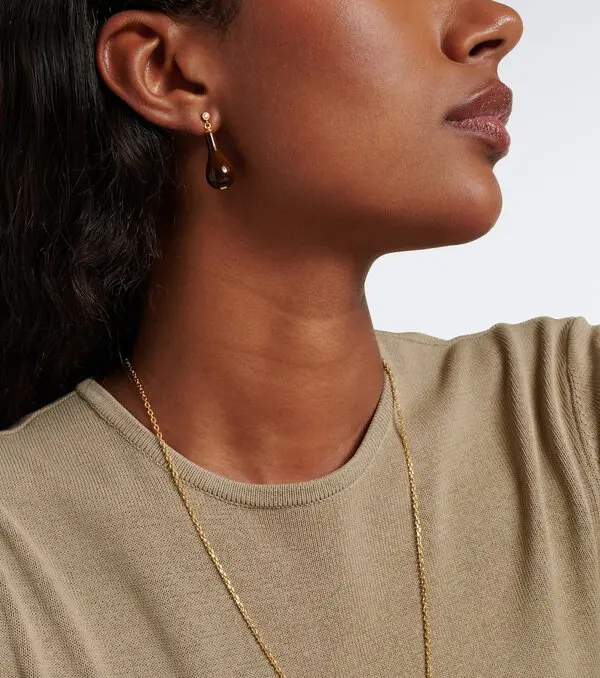 TOTEME Tiger's Eye Swarovski®-embellished Drop Earrings