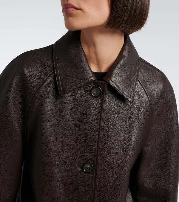TOTEME Raglan Leather Coat
