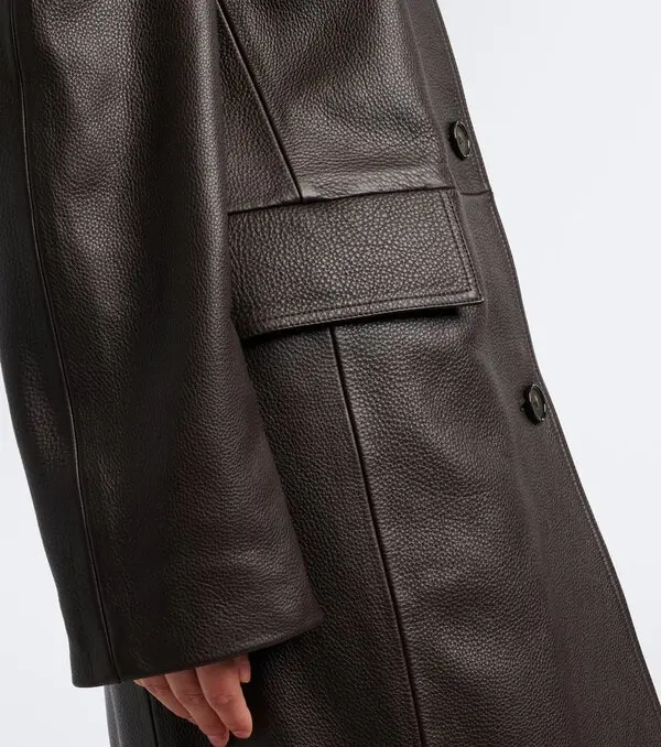 TOTEME Raglan Leather Coat