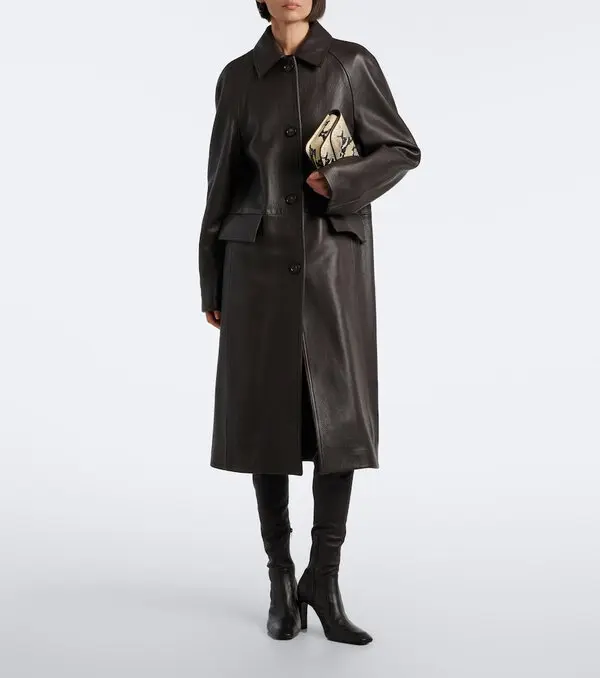 TOTEME Raglan Leather Coat