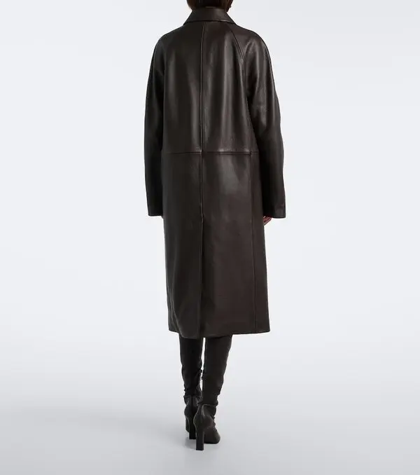 TOTEME Raglan Leather Coat