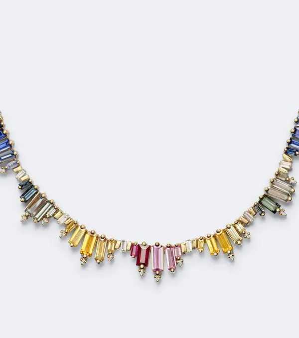 SUZANNE KALAN 18kt Necklace With Sapphires And Diamonds