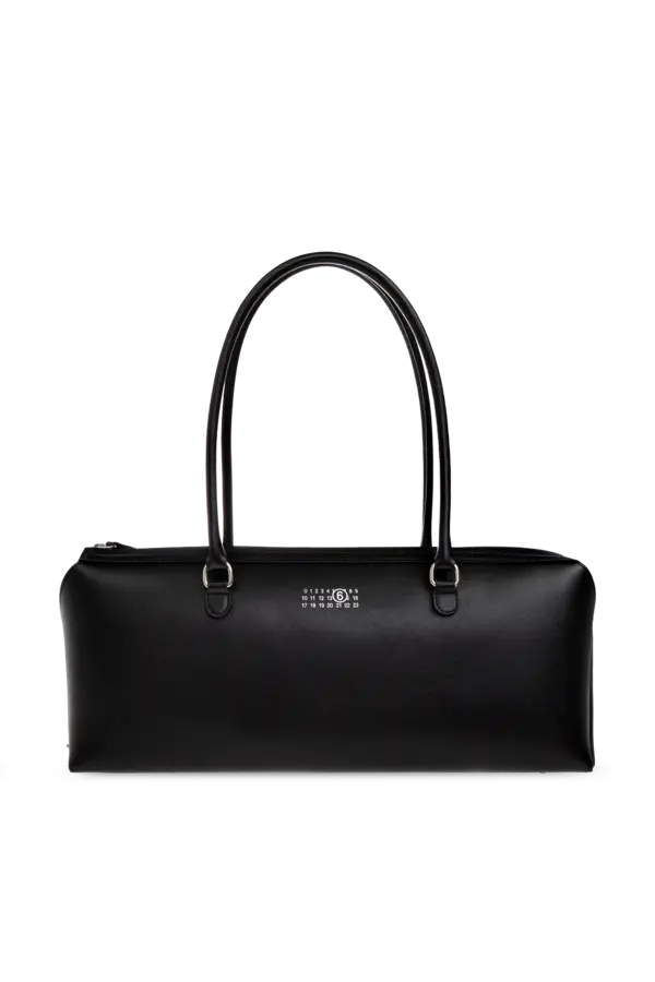 MAISON MARGIELA Leather Bag With Logo - Black