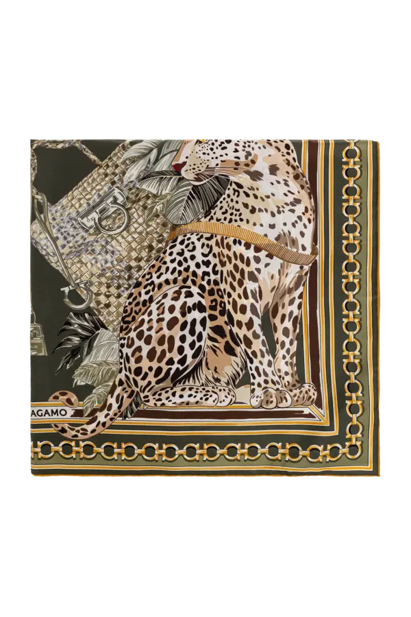 FERRAGAMO Silk Scarf - Green