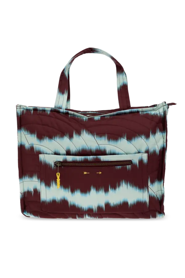 The Upside Rio" Quilted Tie-dye Tote Bag - Brown