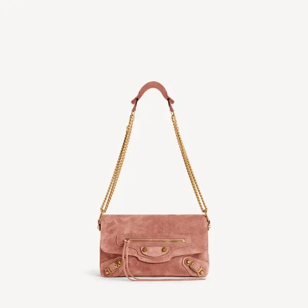 Balenciaga Le City Clutch With Chain - Pink