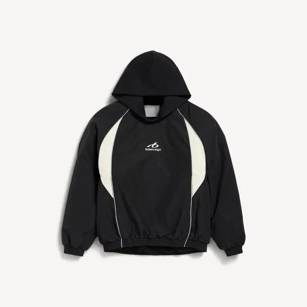 Balenciaga Bodies Hybrid Zip-up Outerwear Hoodie - Black