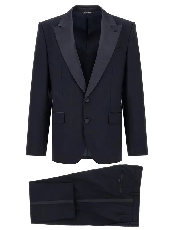 Dolce & Gabbana Sicilia Light' Tuxedo Dress - Blue