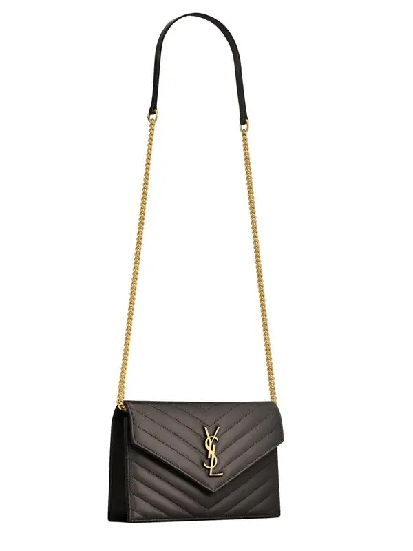 Saint Laurent Portafoglio Con Catena Envelope Cassandre