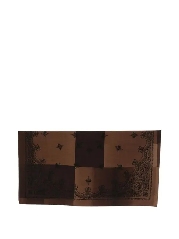 Destin Scarf Wool Cube "judy Carre 90x90 Cm - Brown