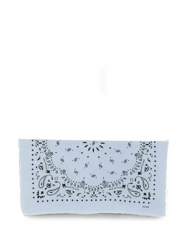 KUJTEN Scarf Cashmere "hachiko" Grand Bandana Imprime - Blue