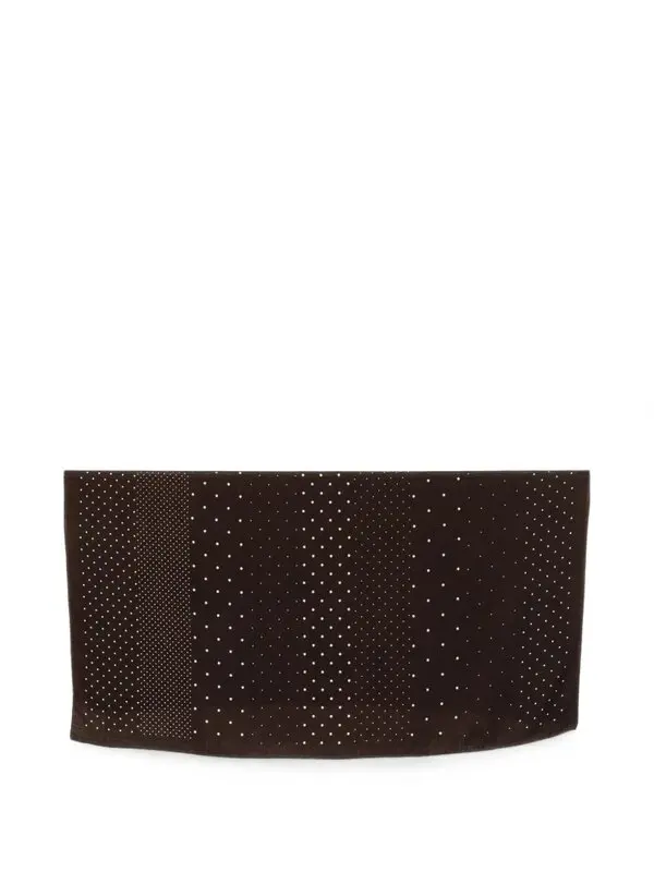 Destin Scarf Wool Random Dots "judy Carre 90x90 Cm - Brown