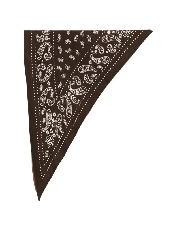 Destin Scarf Wool "july Triangle Bicolor - Brown