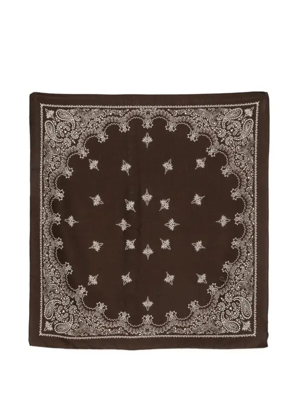 Destin Scarf Wool "judy Carre 90x90 Cm - Brown