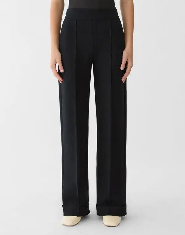 Lafayette 148 New York Matte Crepe Knit Straight Leg Pants