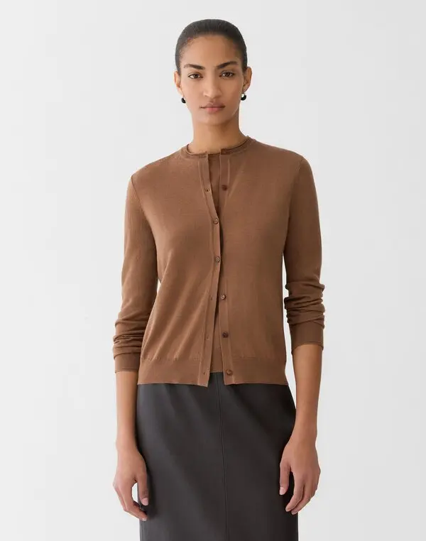 Lafayette 148 New York Plus-size Fine Gauge Cashmere Cardigan