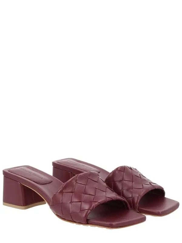 Bottega Veneta Woven Leather Slides - Multicolor