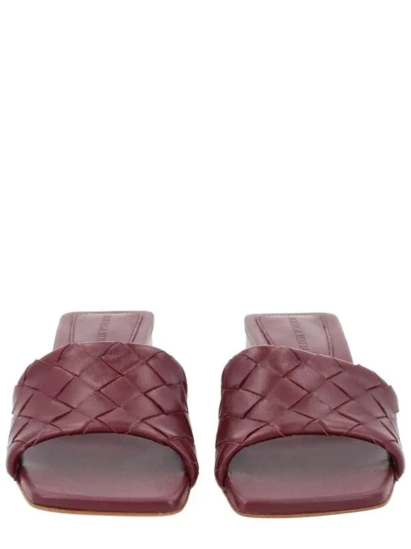 Bottega Veneta Woven Leather Slides - Multicolor
