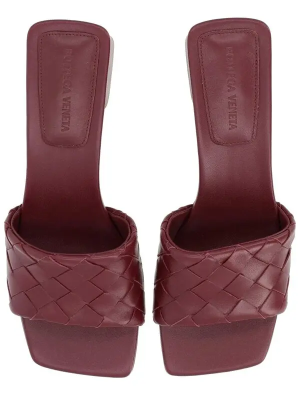 Bottega Veneta Woven Leather Slides - Multicolor