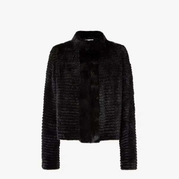 Fendi Mink Blouson Jacket - Black