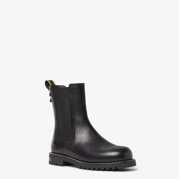 Fendi Tumbled Leather Chelsea Boots