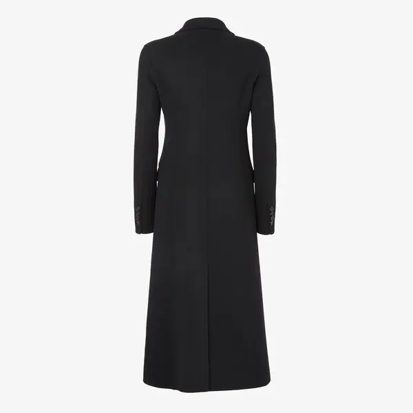 Fendi Double-breasted Peak Lapel Wool Coat