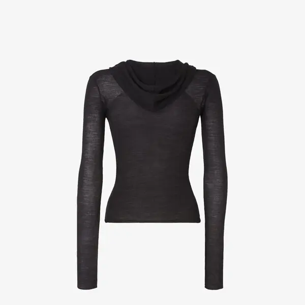 Fendi Lightweight Merino Wool Jumper With Hood