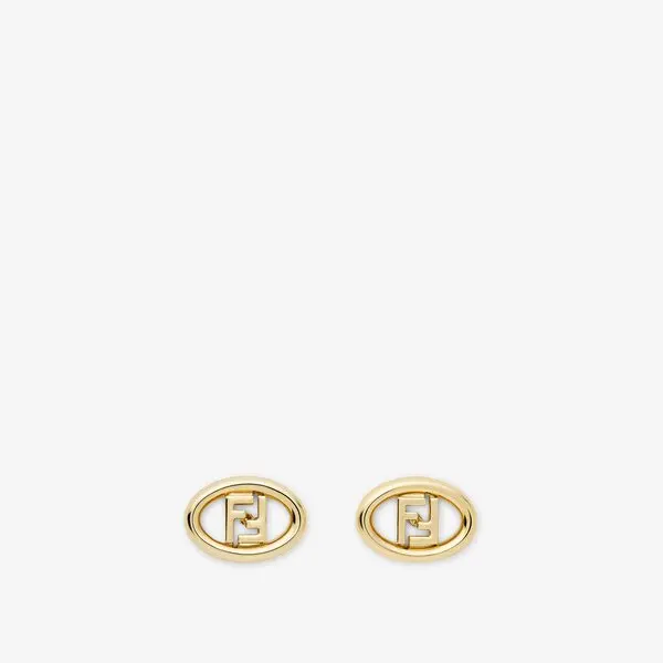 Fendi Orbit Stud Earrings - Gold
