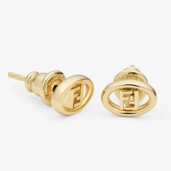 Fendi Orbit Stud Earrings With Cut-out Ff Logo