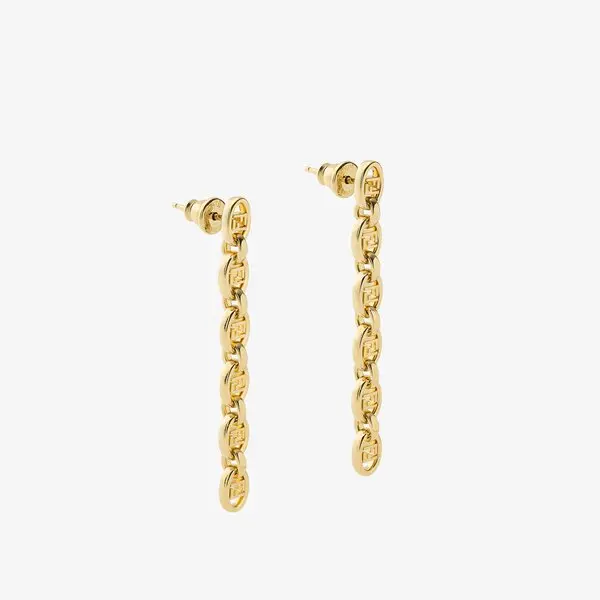 Fendi Orbit Pendant Earrings - Gold