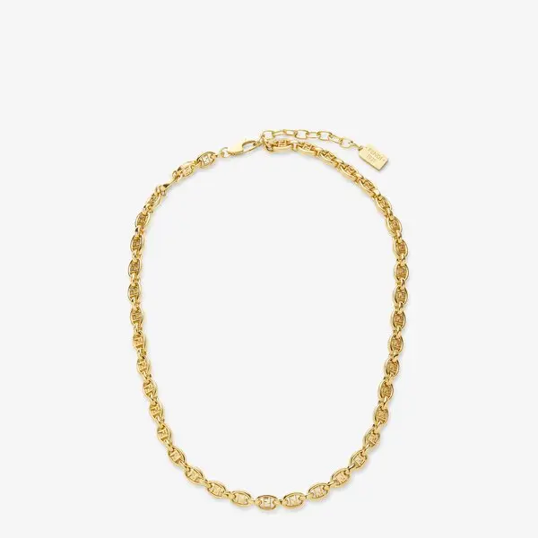 Fendi Orbit Chain Necklace - Gold