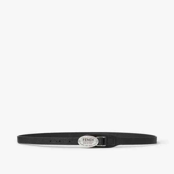 Fendi Selleria Belt With Sterling Buckle - Black