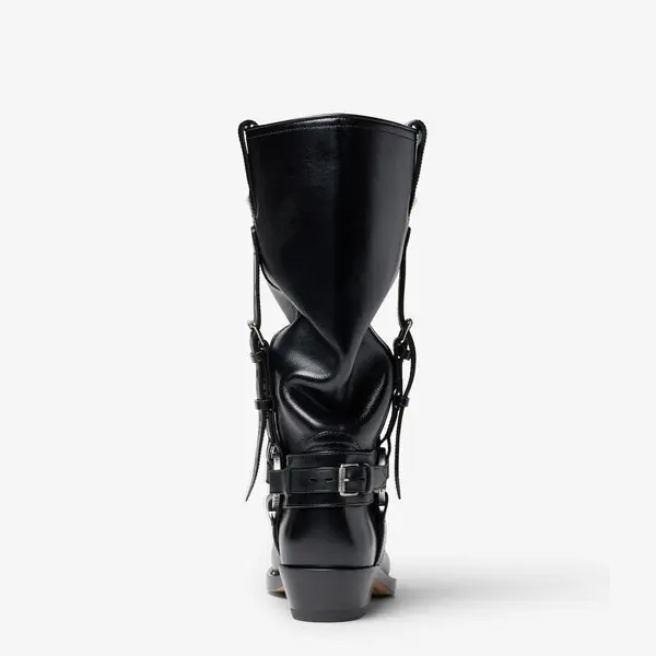 Fendi Calf Leather Buckled Boots - Black