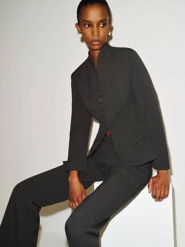 REFORMATION Kora Jacket Charcoal - Grey