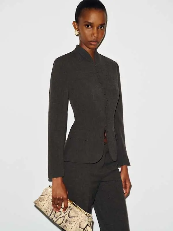 REFORMATION Kora Jacket Charcoal