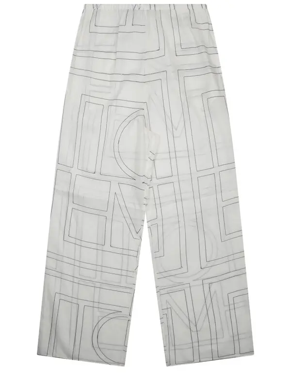 TOTEME Pantalone Con Ricamo Monogram