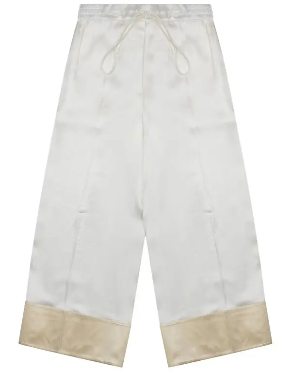 TOTEME Pantalone In Raso Con Coulisse - White