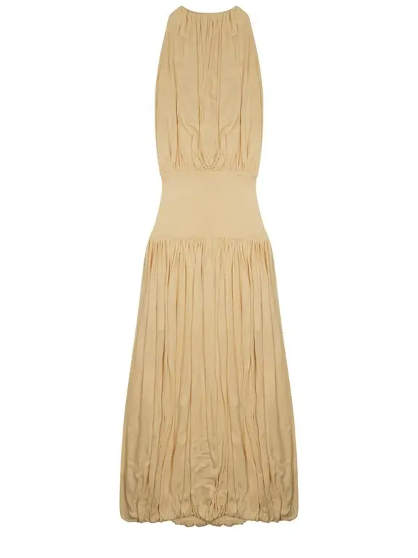 TOTEME Drapery Viscose Maxi Dress - Yellow