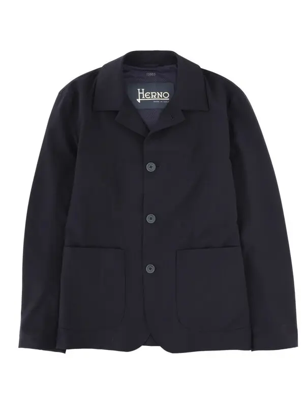 Herno Wool Blend Blazer - Blue
