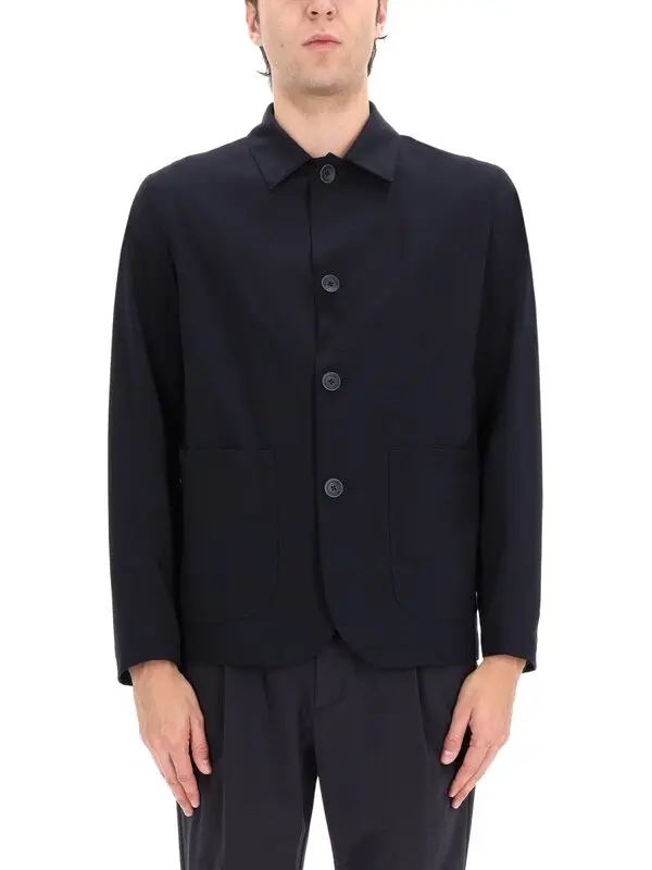 Herno Wool Blend Blazer - Blue