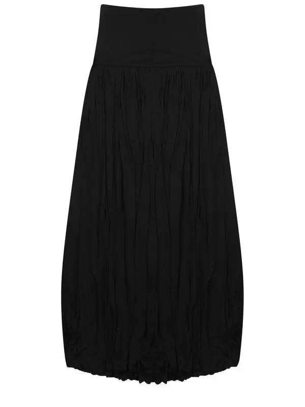 TOTEME Gonna Midi Drappeggiata - Black
